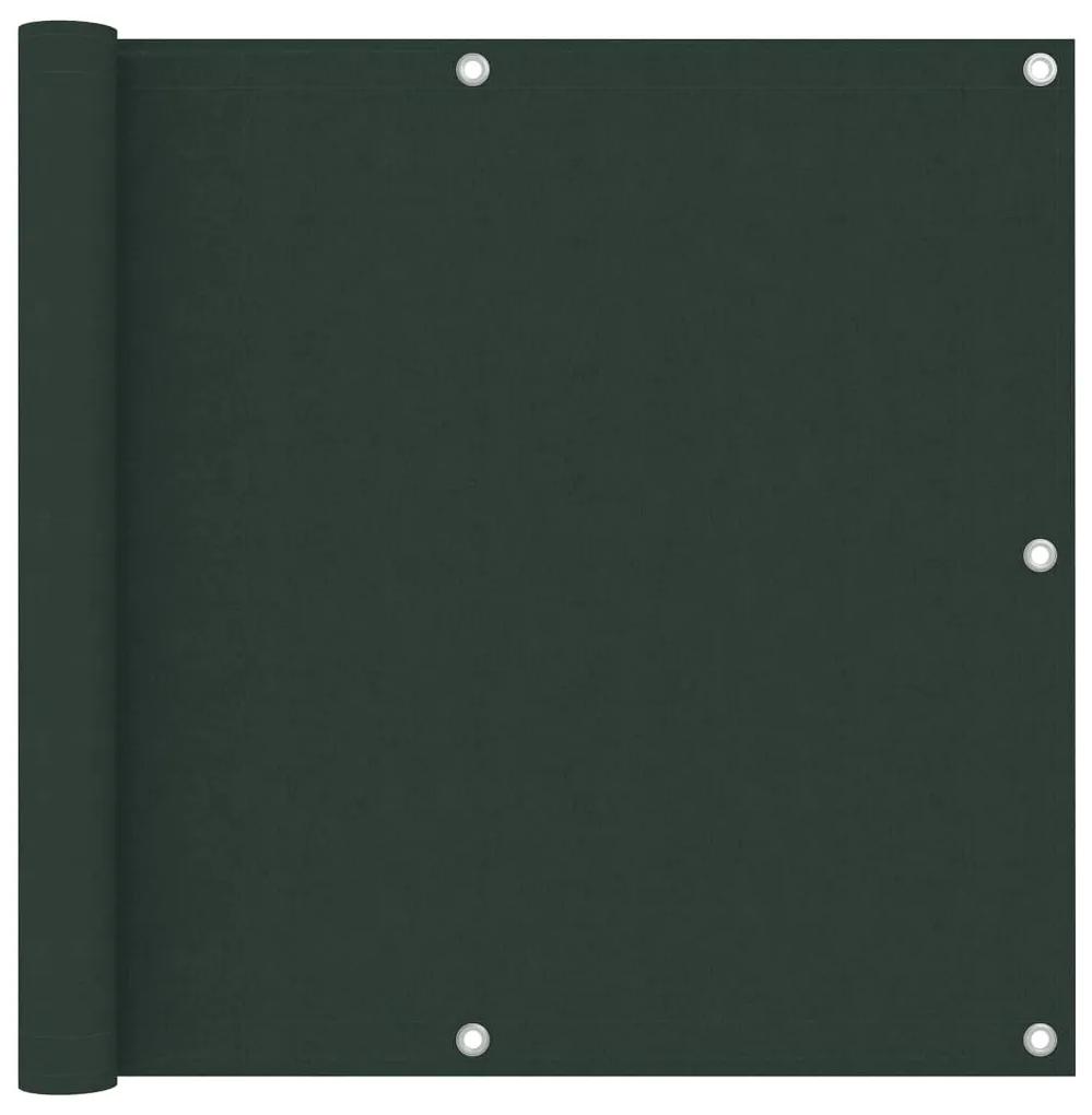 Balkónová zástěna tmavě zelená 90 x 500 cm oxfordská látka - Default Title