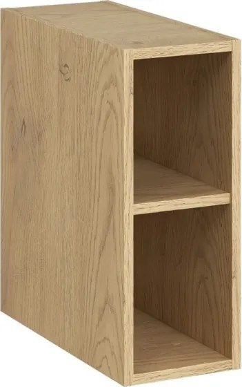 Závěsná skříňka pod umyvadlo Aster Nordic s deskou a regálem 80 cm zelená/dub cremona