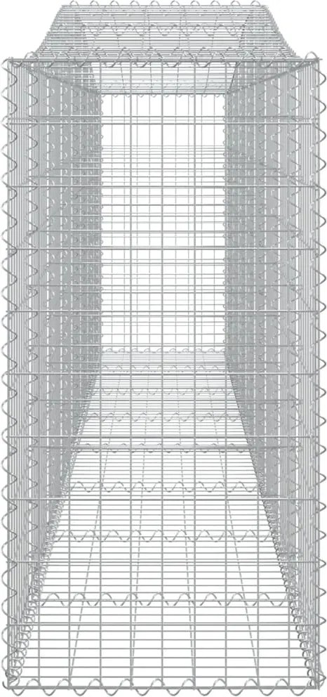 Klenuté gabionové koše 5 ks 400x50x100/120cm pozinkované železo 3145959