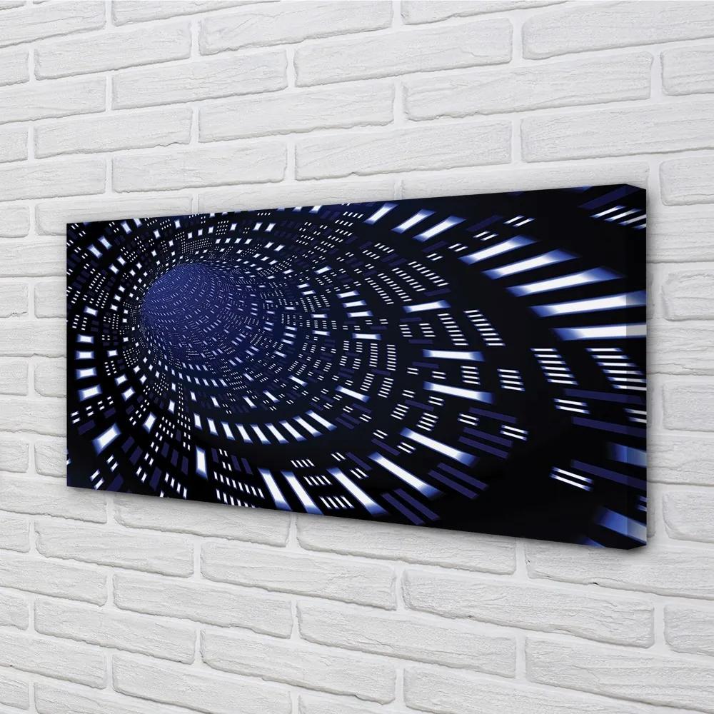 Obrazy na plátně Blue 3d tunel 100x50 cm