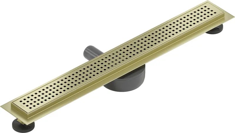 Mexen Flat 360° M08 otočný liniový odtok 60 cm, zlatý kartáčovaný - 1A25060-40
