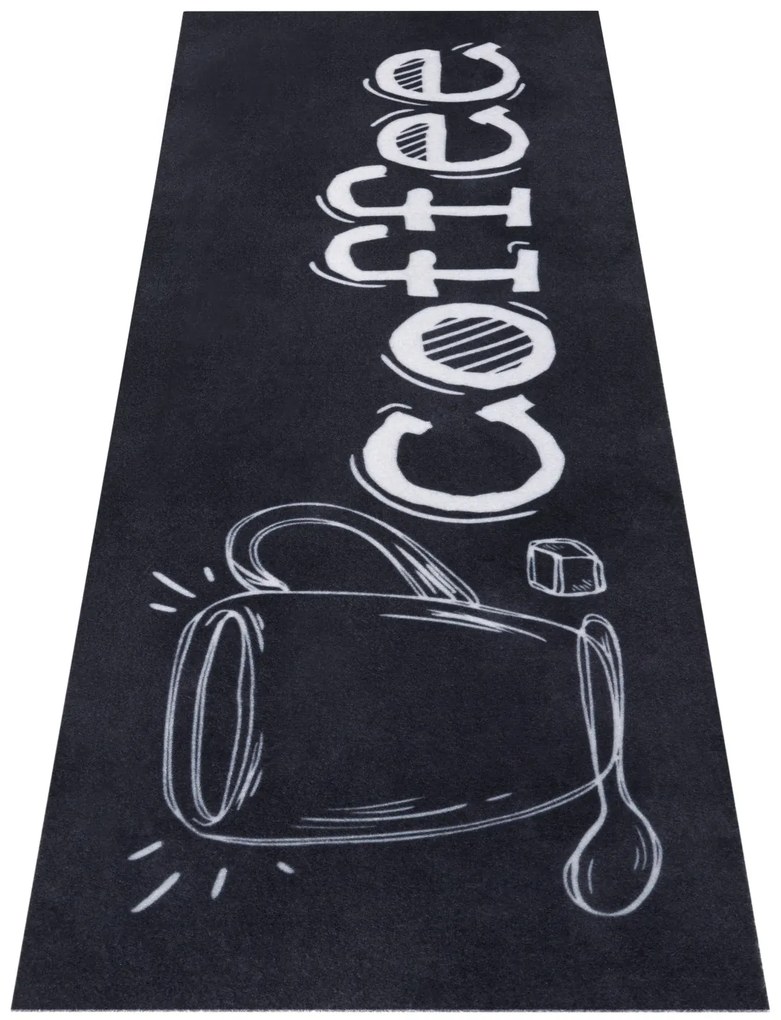 Hanse Home, Běhoun Cook & Clean 105733 Black White, 50x150, černá, kuchyně