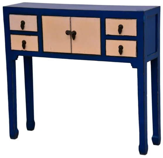 ART-STYLE Malý stolek, modro-bílý