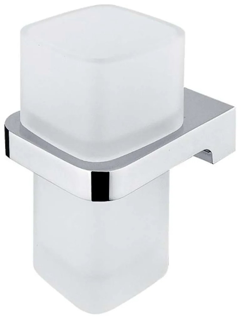 Nimco Maya - Sklenka na kartáčky a pastu s držákem, matné sklo/chrom MA 29058H-26