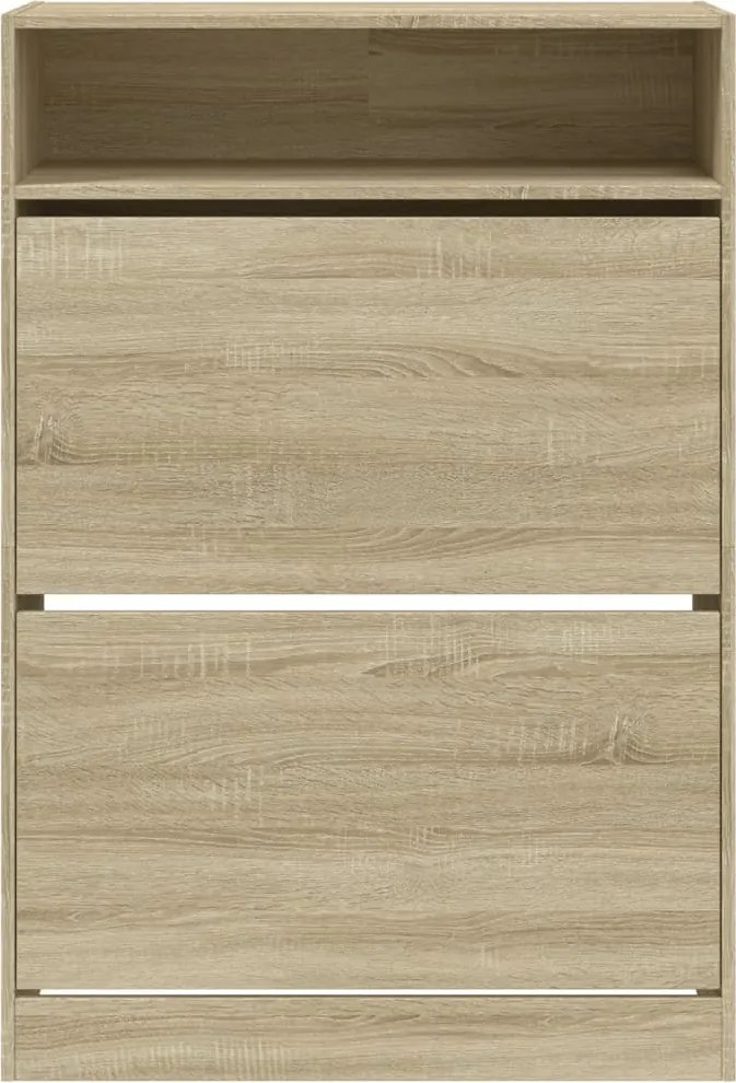 Botník se 2 výklopnými zásuvkami dub sonoma 80 x 34 x 116 cm 3214408
