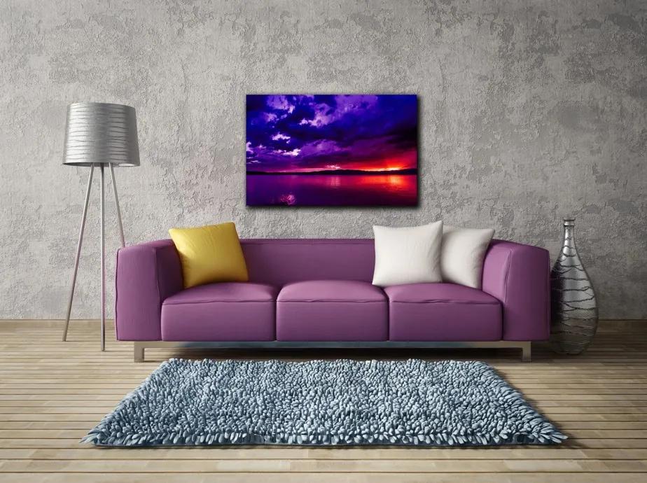 Obraz purpurový západ slunce Velikost (šířka x výška): 150x100 cm