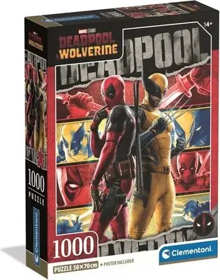 CLEMENTONI Puzzle Marvel: Deadpool Wolverine / 1000 dílků / od 14 let