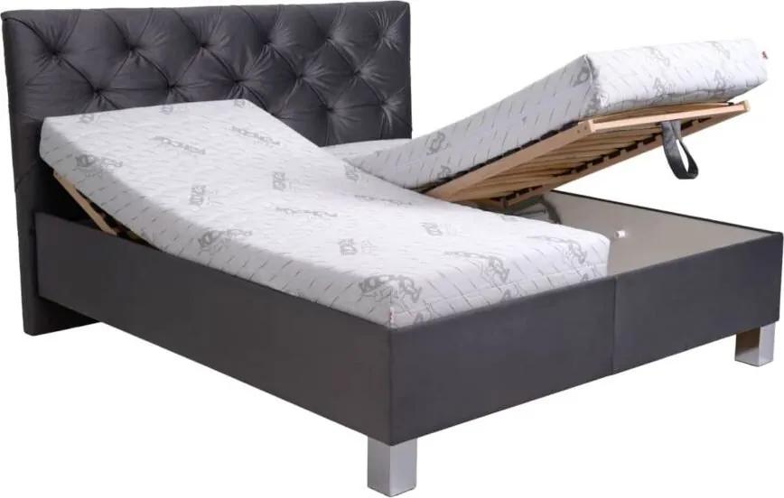 Pohoda Čalouněná postel JADRANKA s úložným prostorem a volně loženou matrací | Látka: Alfa 16,Šířka matrace: 180 cm