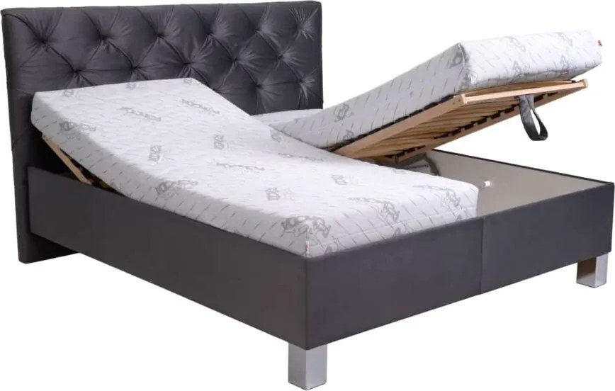 Pohoda Čalouněná postel JADRANKA s úložným prostorem a volně loženou matrací | Látka: Casylda 1,Šířka matrace: 180 cm