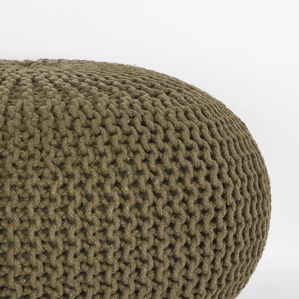 LABEL51 pletený puf GEBREID armádní zelená L Color: Army green SH-24.065
