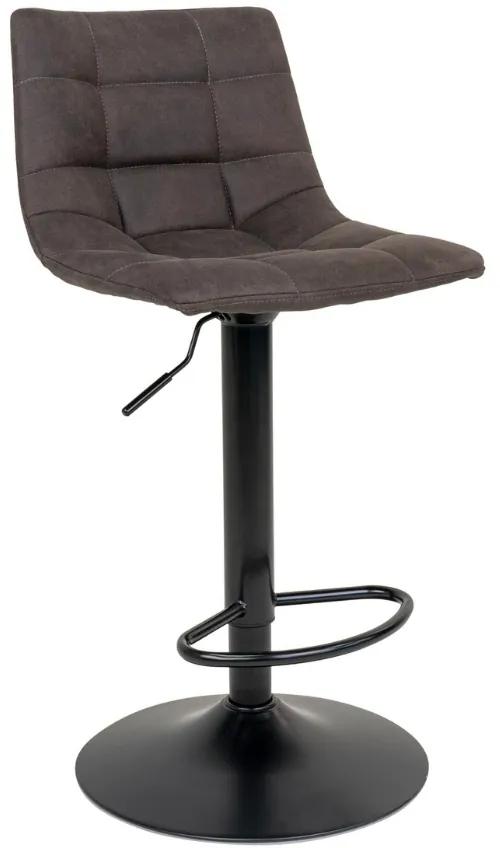 OnaDnes -20% Nordic Living Šedá látková barová židle Nellie 63-83 cm