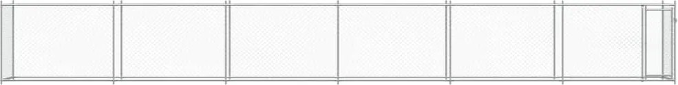 Klec pro psy s dvířky šedá 12 x 2 x 1,5 m pozinkovaná ocel 3209582