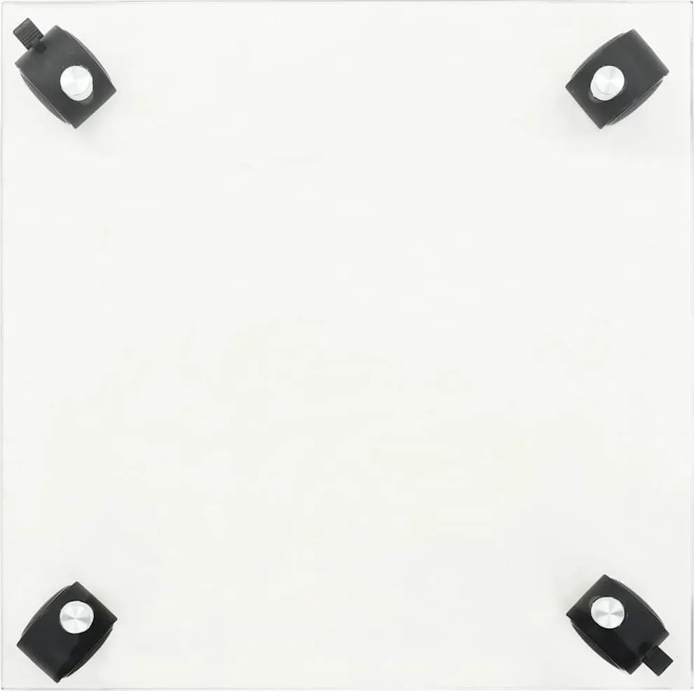 Vozíky pod květináče z tvrzeného skla 2 ks čtvercové 35 x 35 cm 245690