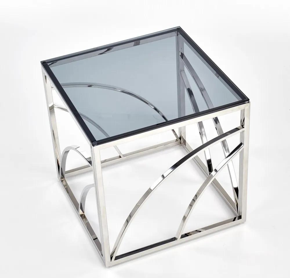 Konferenční stolek UNIVERSE KWADRAT (Stříbrná / Modrá)