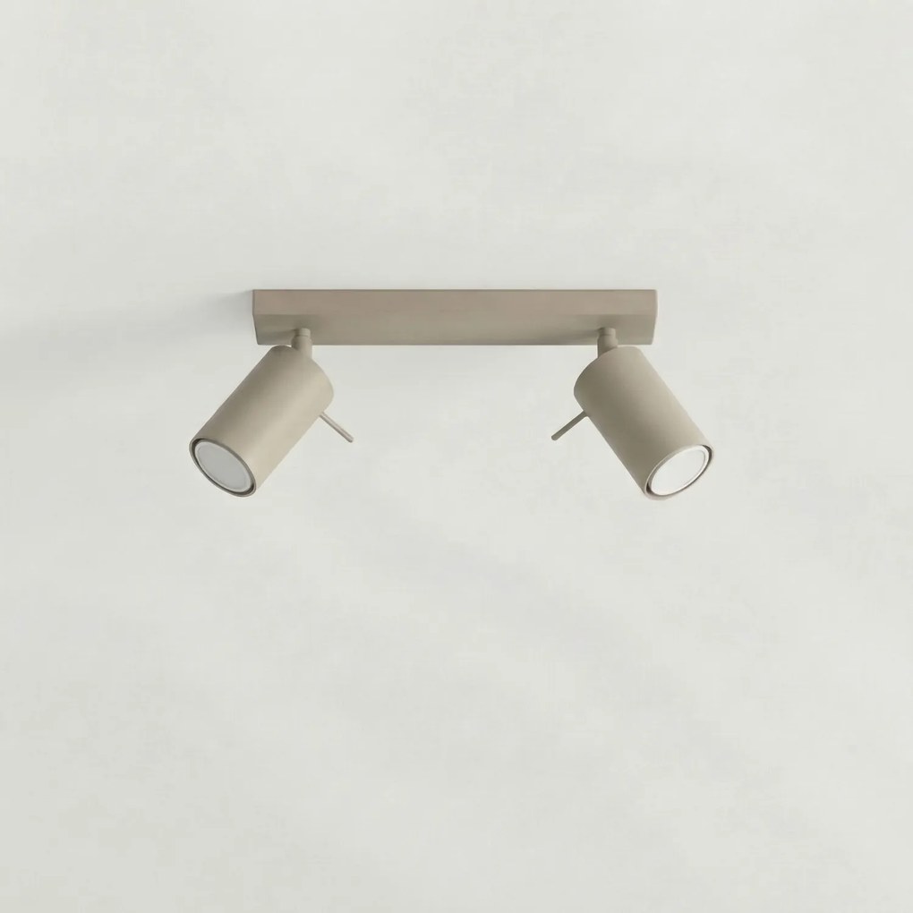 Sollux Lighting Stropní svítidlo RING 2 šedobéžové