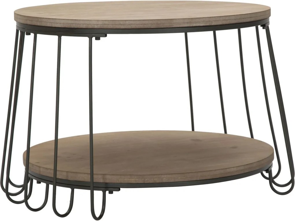 Konferenční stolek Mauro Ferretti Tovo 70x44 cm, černá/hnědá