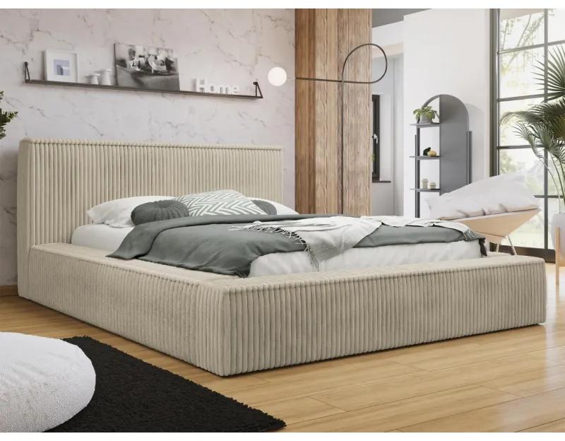 Manželská postel s úložním prostorem Gritta S, Potah: Top Sztruks 100, Rozměr postele: 140 x 200 cm