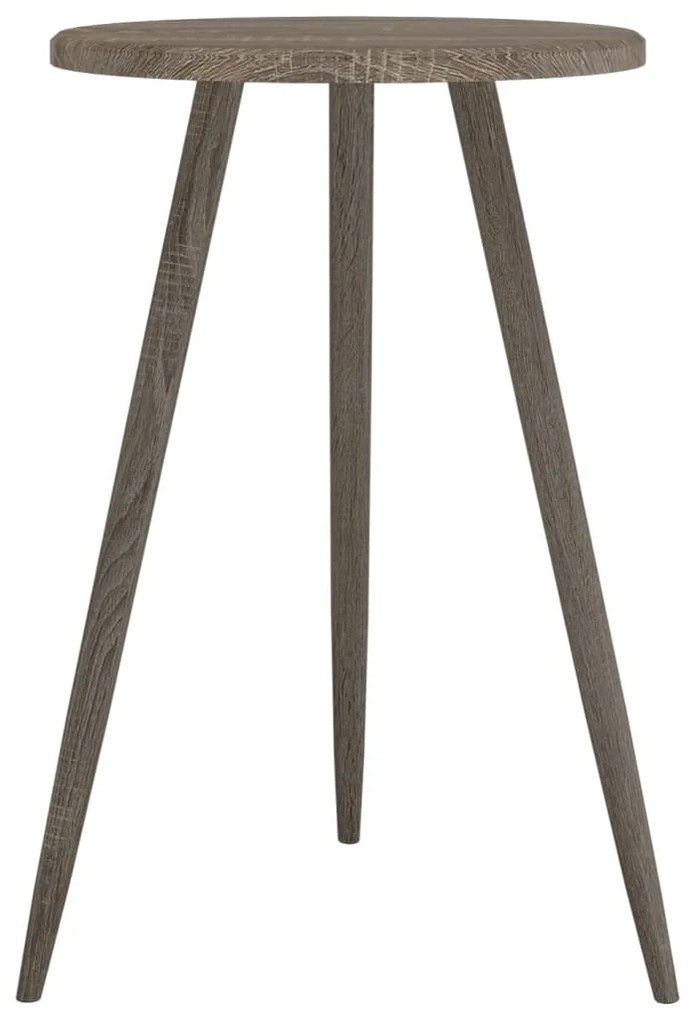 286086 vidaXL Bistro stolek šedý Ø 50 x 76 cm MDF a železo