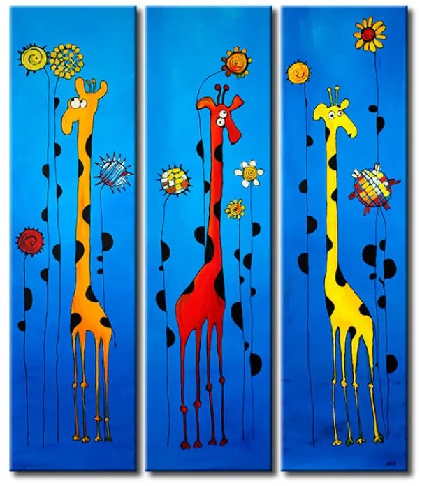 Obraz Žirafy ve slunečnicích