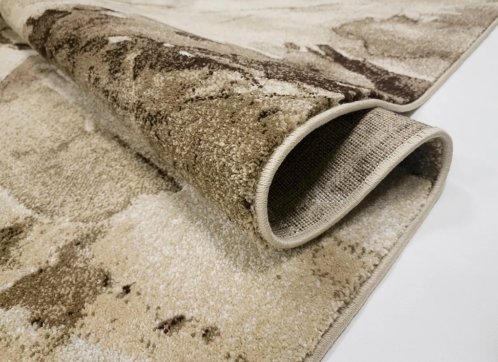BE Koberec Wenus 7771 SAND – béžovo-hnědý obdélníkový Rozměr: 60x100 cm