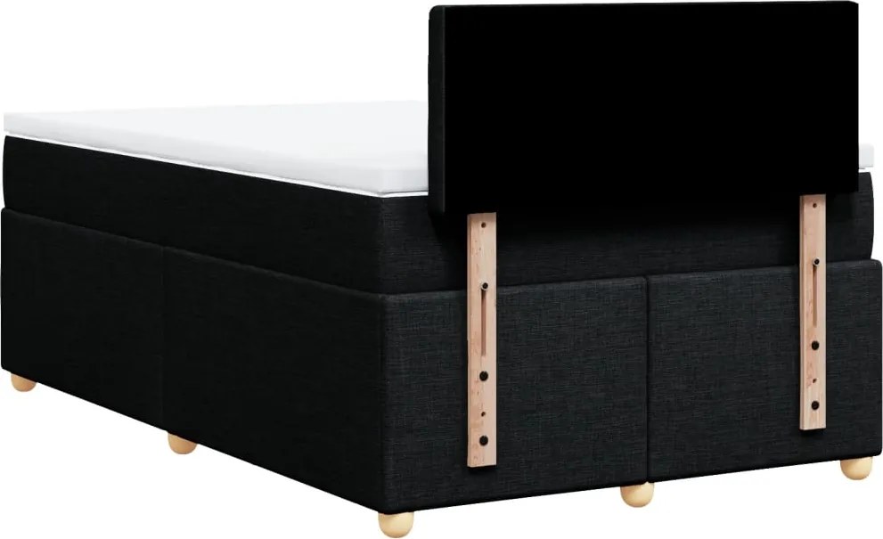 Box spring postel s matrací černá 120x190 cm textil 3286635