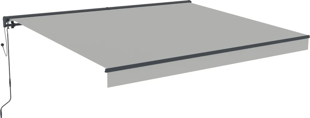 Elektrická markýza BestBerg BBSU-E395LG / 395 x 300 cm / světle šedá