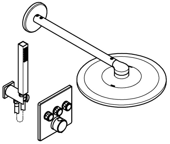 GROHE 34875000 - Sprchový systém PRECISION SMARTCONTROL 310 mm lesklý chrom