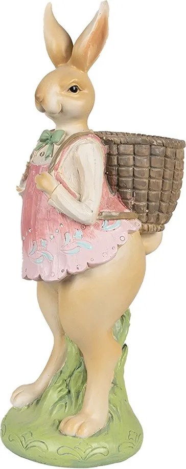 Dekorace králičí slečna s nůší - 11*11*31 cm