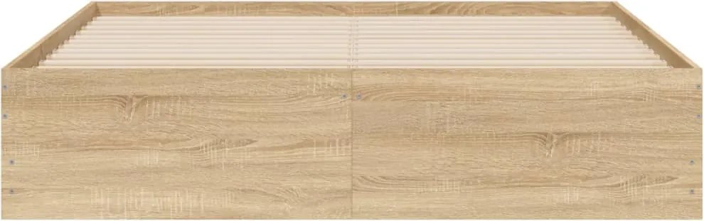 Rám postele se zásuvkami dub sonoma 140x200 cm kompozitní dřevo 3207275