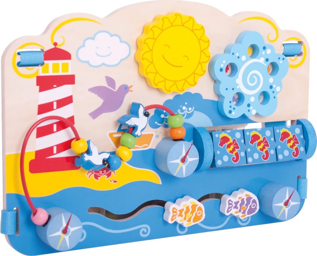 Bigjigs Toys Dřevěná motorická deska moře