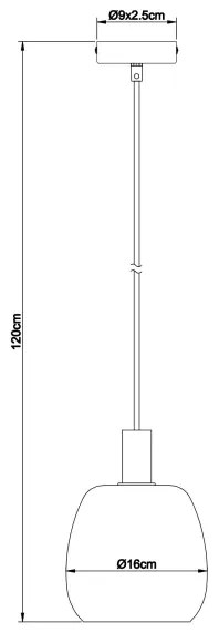 Globo 15789HM - Lustr na lanku GARRI 1xE14/40W/230V pr. 16 cm mosaz