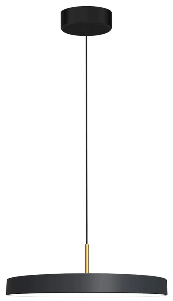 Závěsné svítidlo Disc, 1x černé kovové stínítko, b