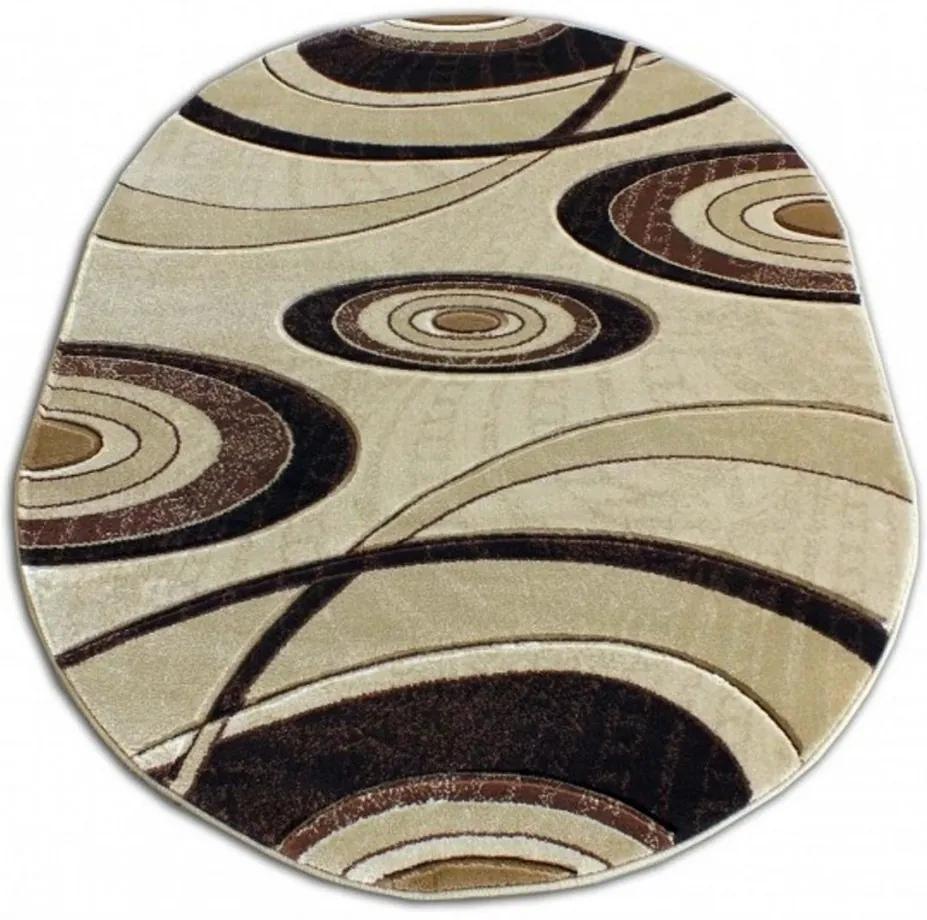 Kusový koberec Basil béžový ovál, Velikosti 160x220cm