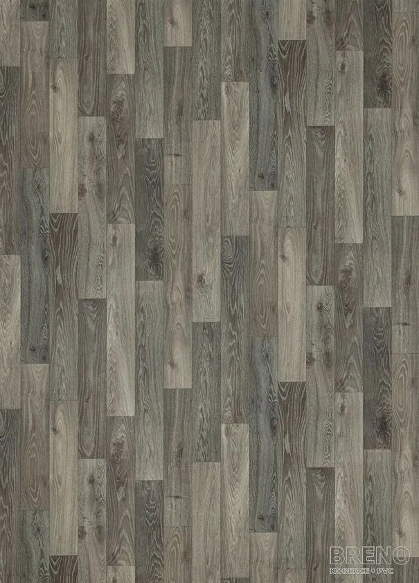 Breno PVC BLACKTEX Fumed Oak 966M – tmavě šedé dřevo, šíře 300 cm