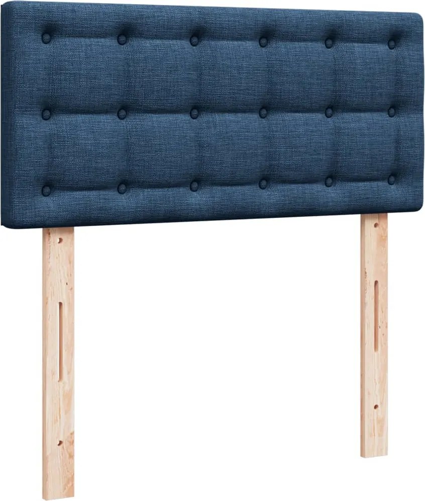 Box spring postel s matrací modrá 100 x 200 cm textil 3288119