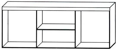 Obývací  stěna se skříní SAMBA k | sestava B | 5 dílů | san marino/krémová