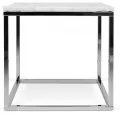Tone Hone Konferenční stolek Rafel MRAMOR 50 x 50 cm (Bílý mramor, chrom)