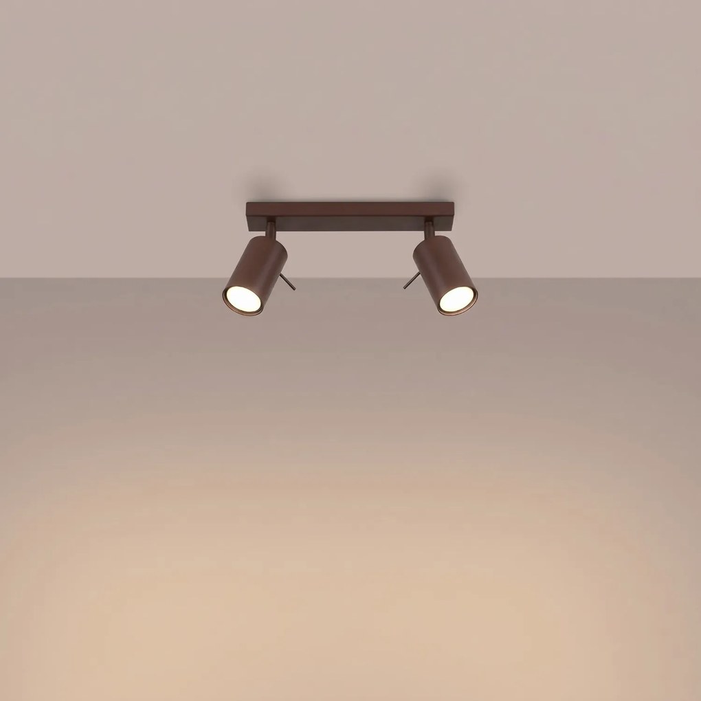 Sollux Lighting Stropní svítidlo RING 2 hnědé