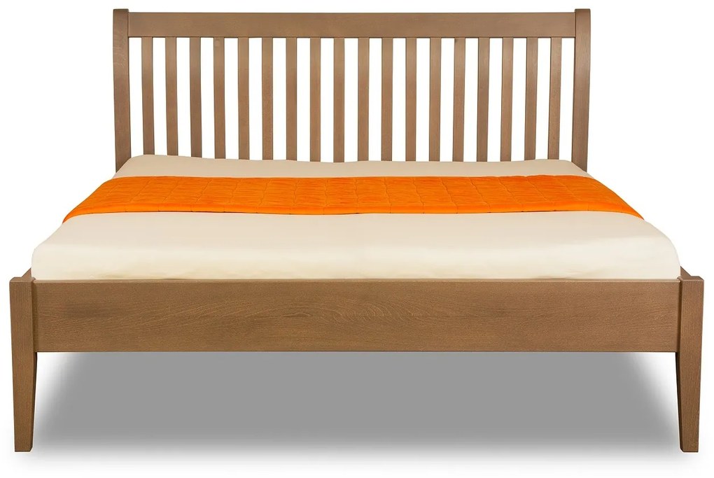 Krajča Manželská postel z masivu Almeria 160 x 200 cm (buk) Povrchová úprava: Havana, Druh dřeva: Buk