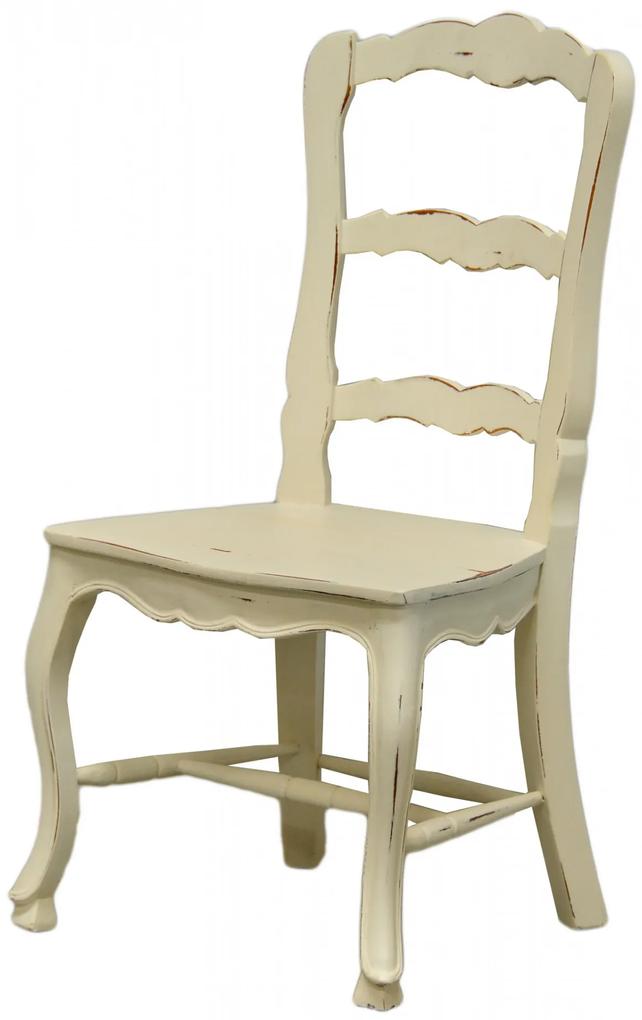 Bramble Furniture Židle Provincial, bílá patina