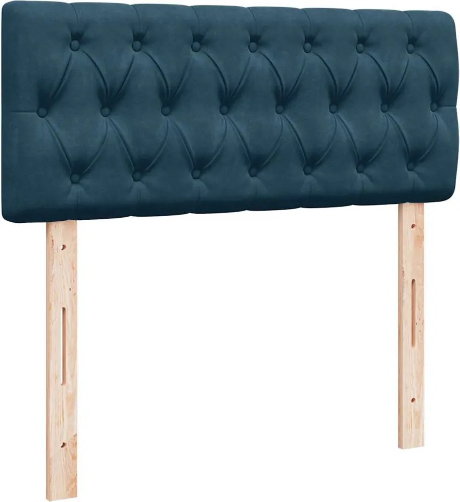Box spring postel s matrací tmavě modrá 120x190 cm samet 3286268