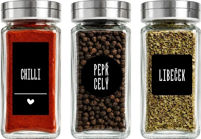 usporadejto.cz Sada 6ks hranatých kořenek DUST, 3 velikosti sypátka, 120ml