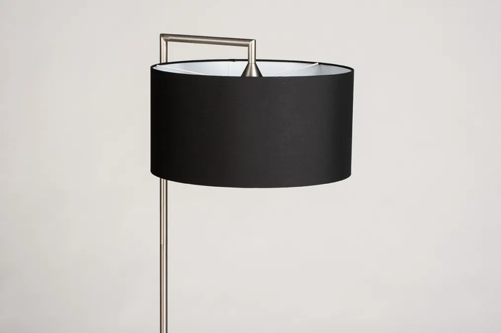 Stojací designová lampa Pallas Black Steel