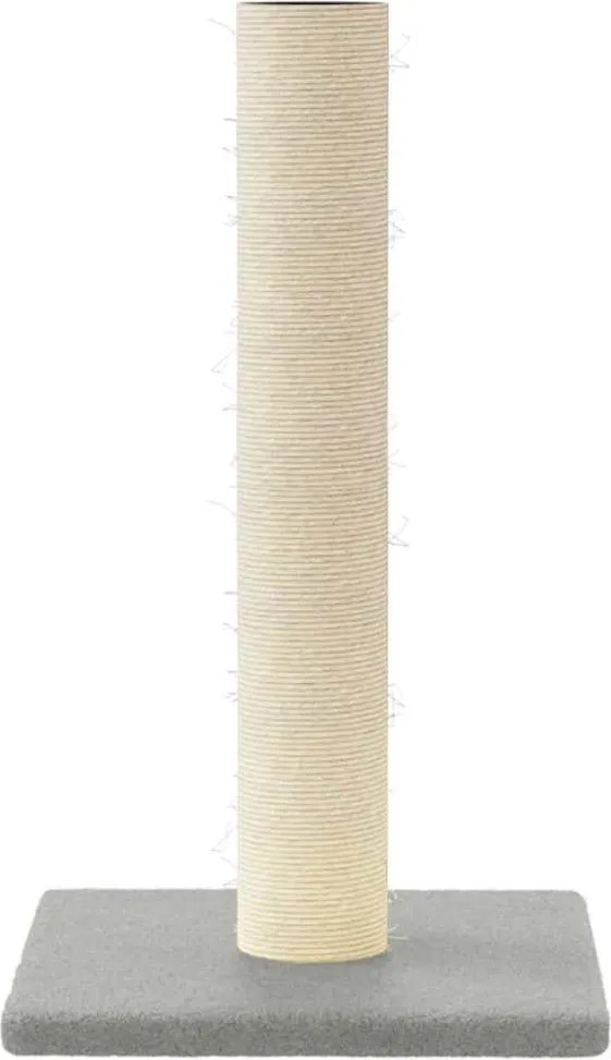 Škrabadlo pro kočky světle šedé 22 x 22 x 45 cm 171676