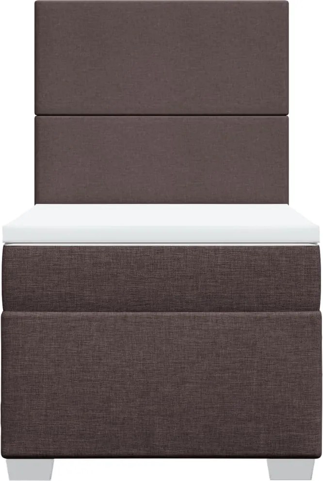 Box spring postel s matrací tmavě hnědá 90x200 cm textil 3290367