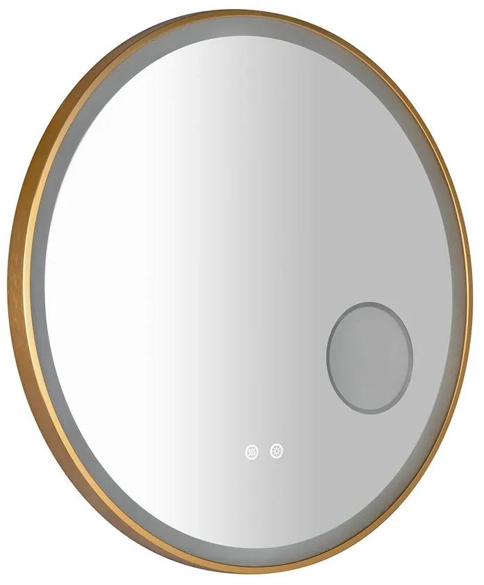 Sapho TARAN kulaté zrcadlo s LED osvětlením, ø 70cm, kosm.zrcátko, senzor, fólie anti-fog, 3000-6500°K, sunset - TA070Z