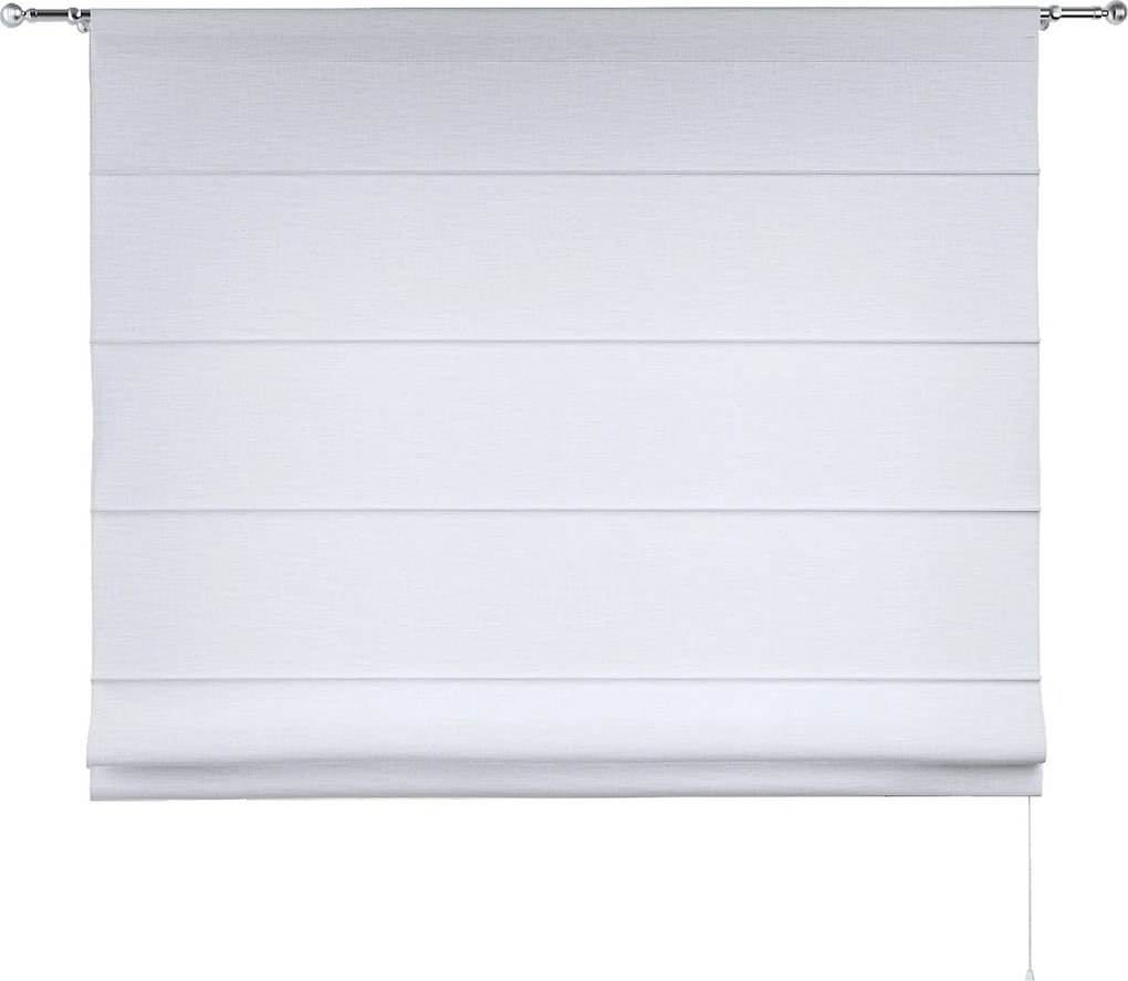 Římská roleta Torino barva bílá látka pletený vzor