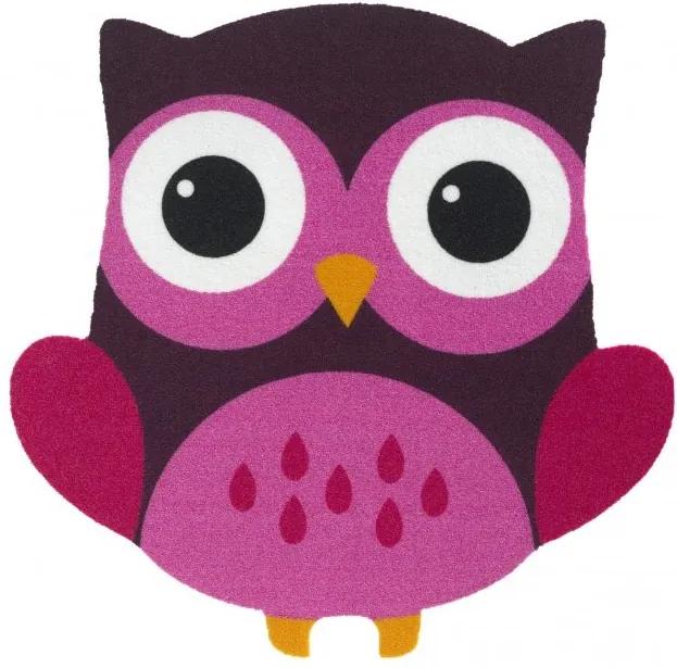 Vopi | Dětský koberec 750 Njoy 201 owl pink - Njoy owl růžová