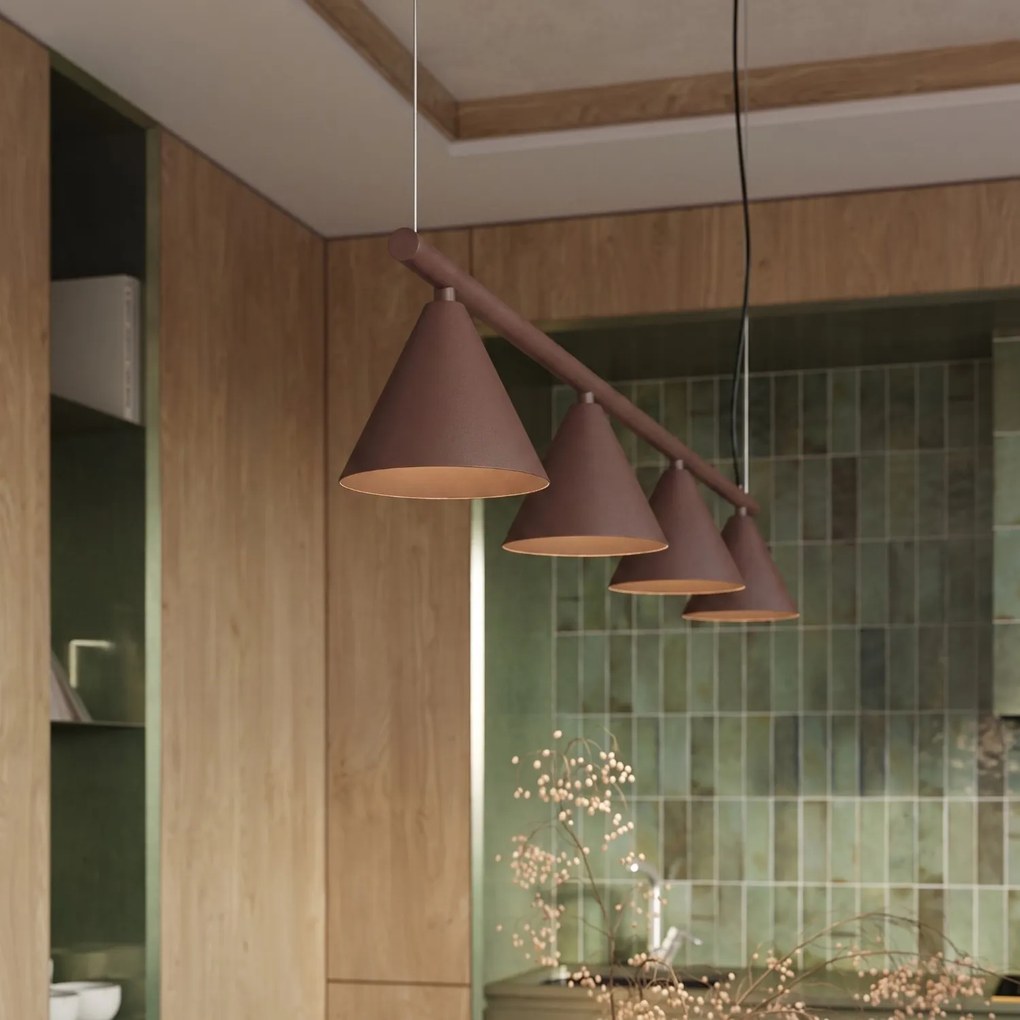 Sollux Lighting Lustr NOX 4L hnědý
