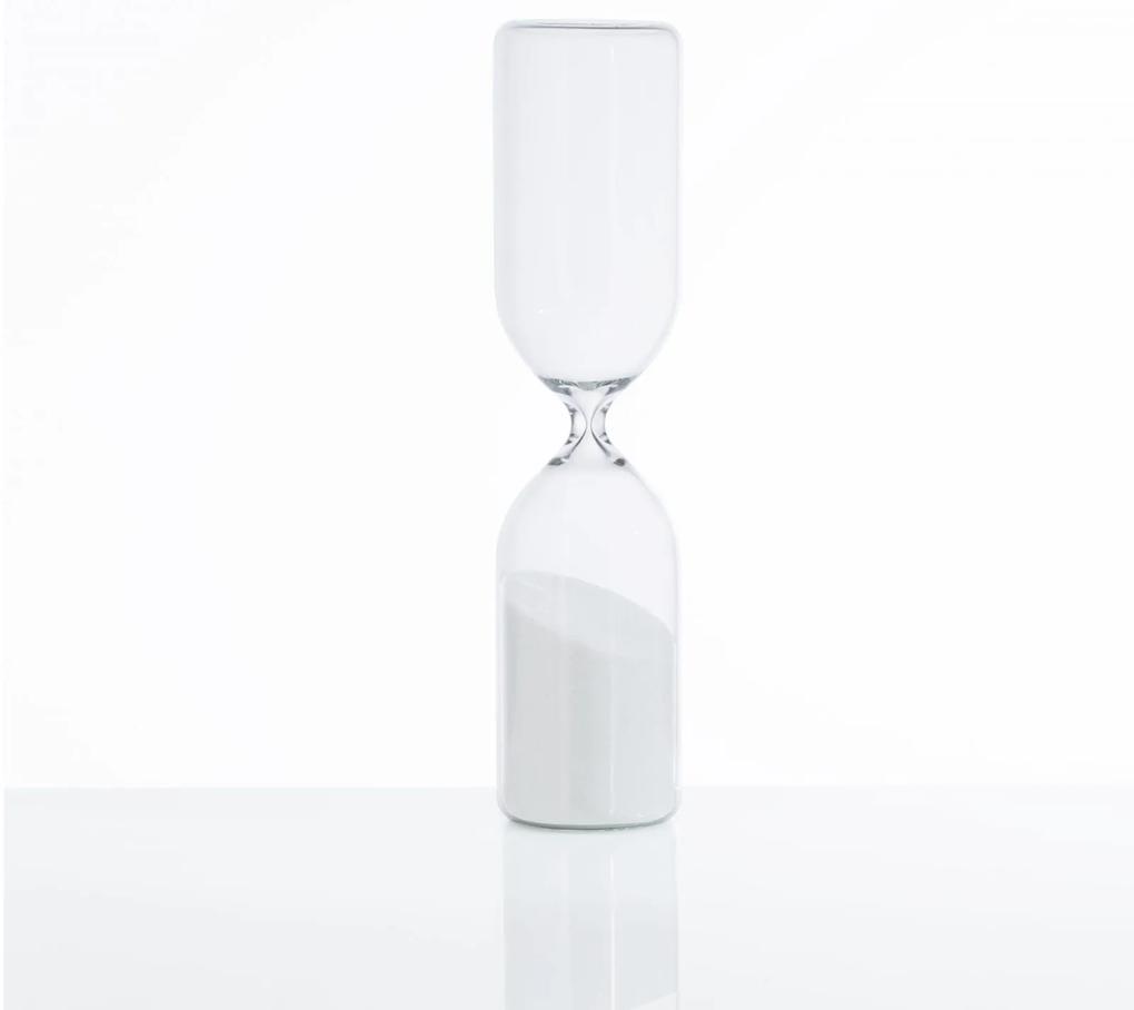 Tomasucci Dekoračná přesípací hodiny TOMTIME-B WHITE 60 Ø.7x29,5cm,  bílo-černé